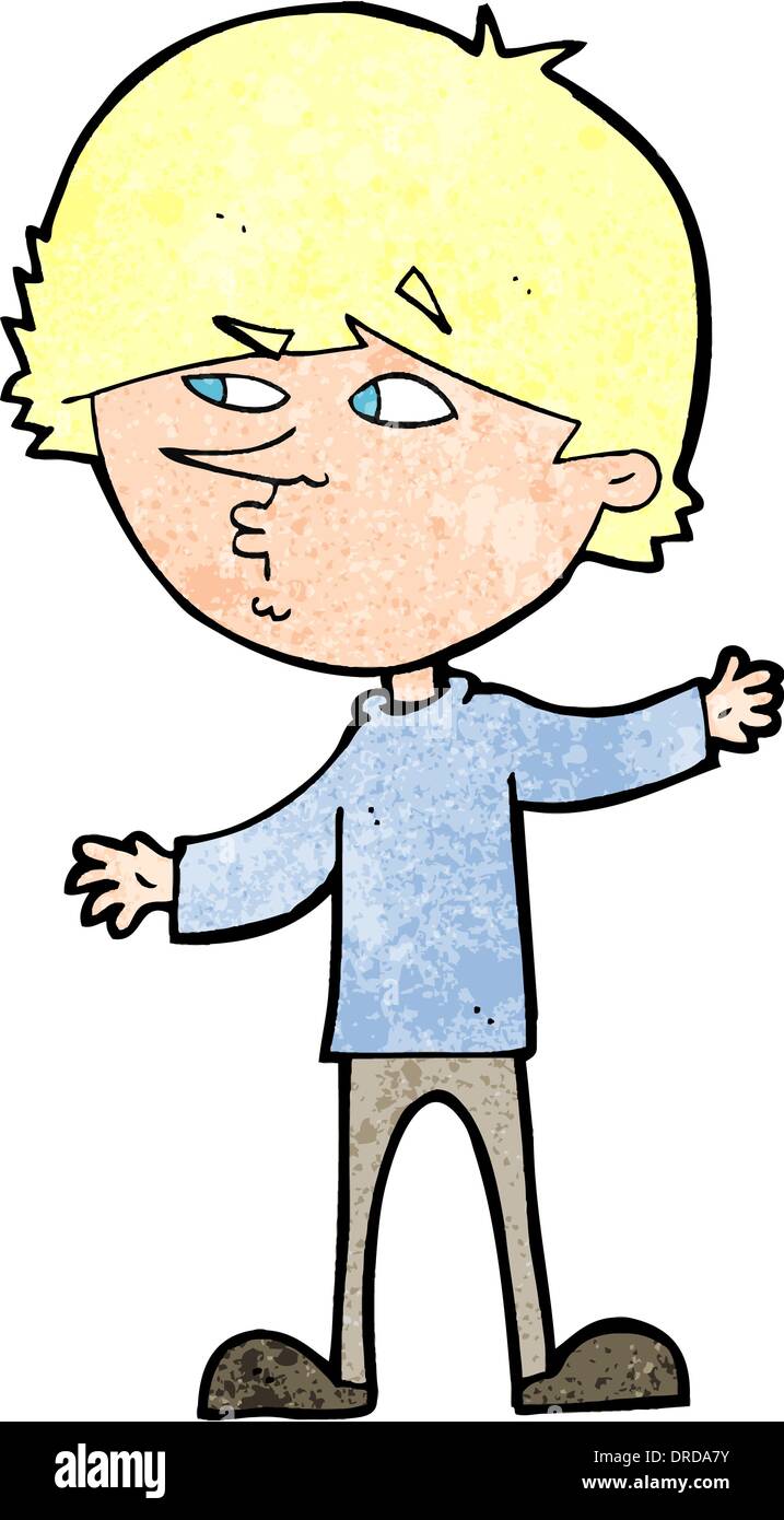 Boy looking curious Stock Vector Images - Alamy