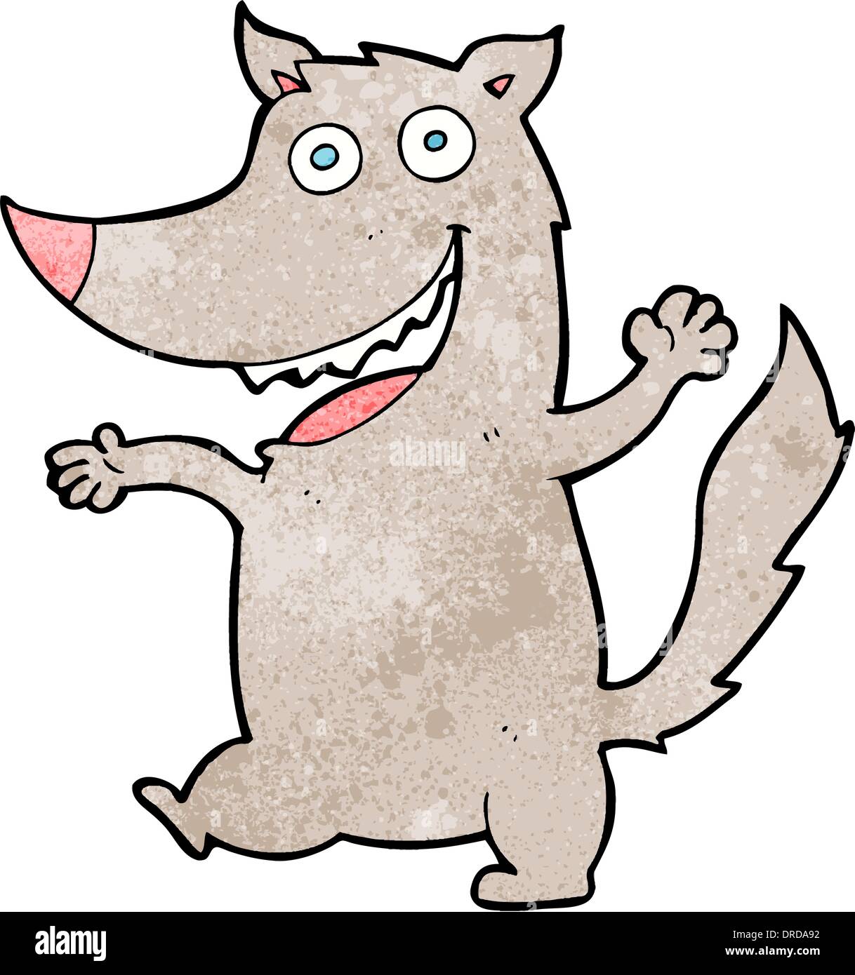 cartoon happy wolf Stock Vector Image & Art - Alamy