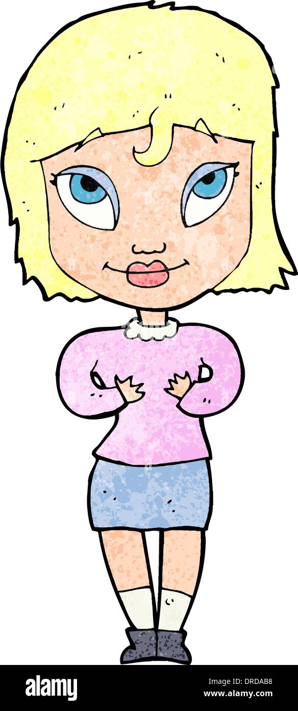 Cartoon woman gesturing self hi-res stock photography and images - Alamy