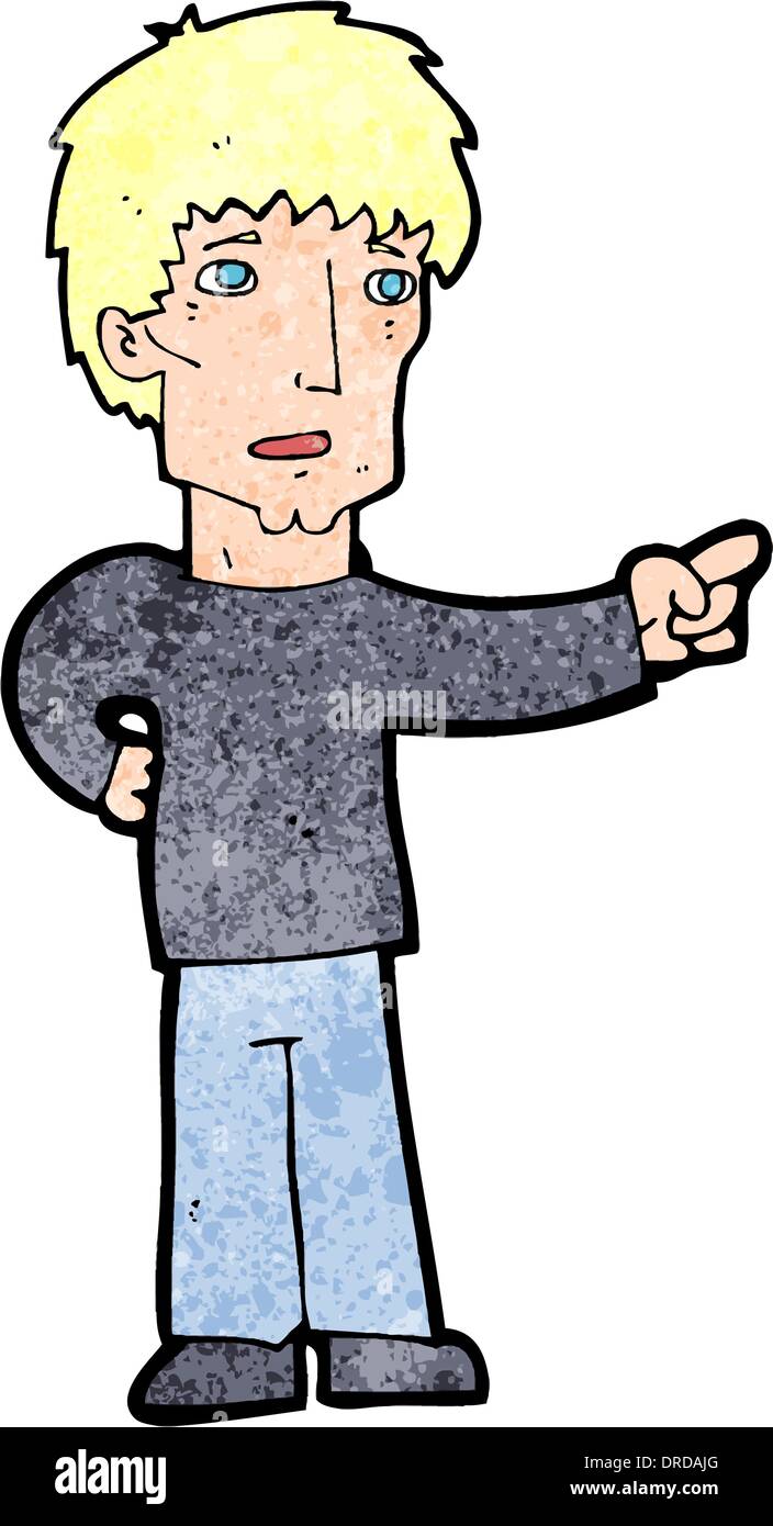 cartoon pointing man Stock Vector Image & Art - Alamy