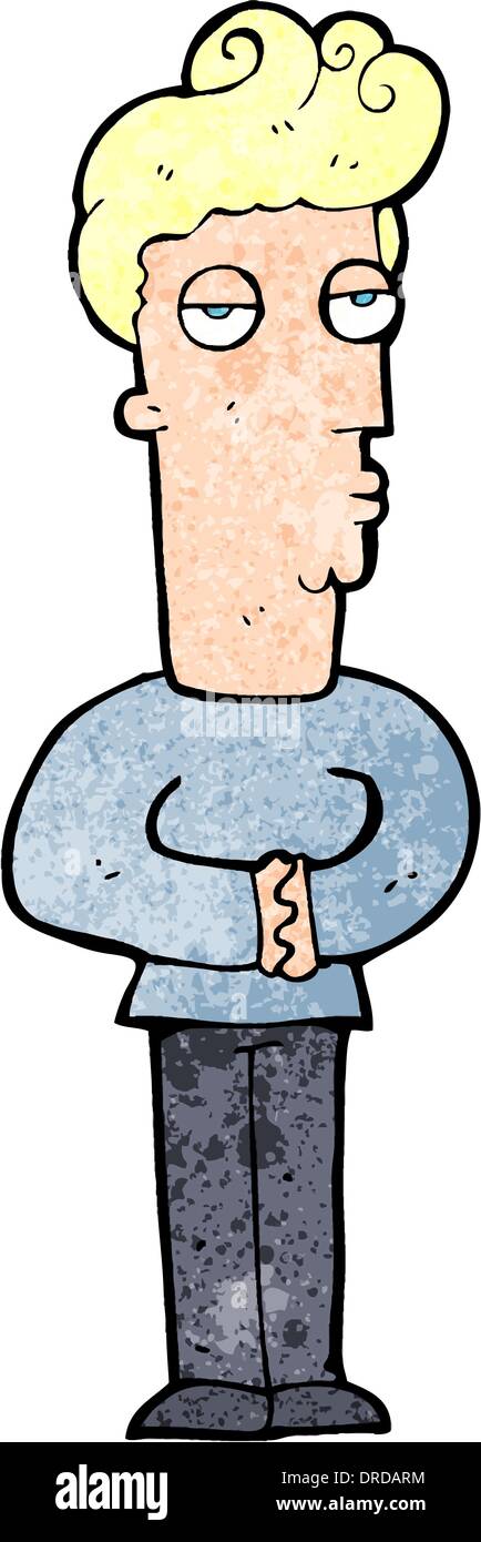 cartoon jaded man Stock Vector Image & Art - Alamy