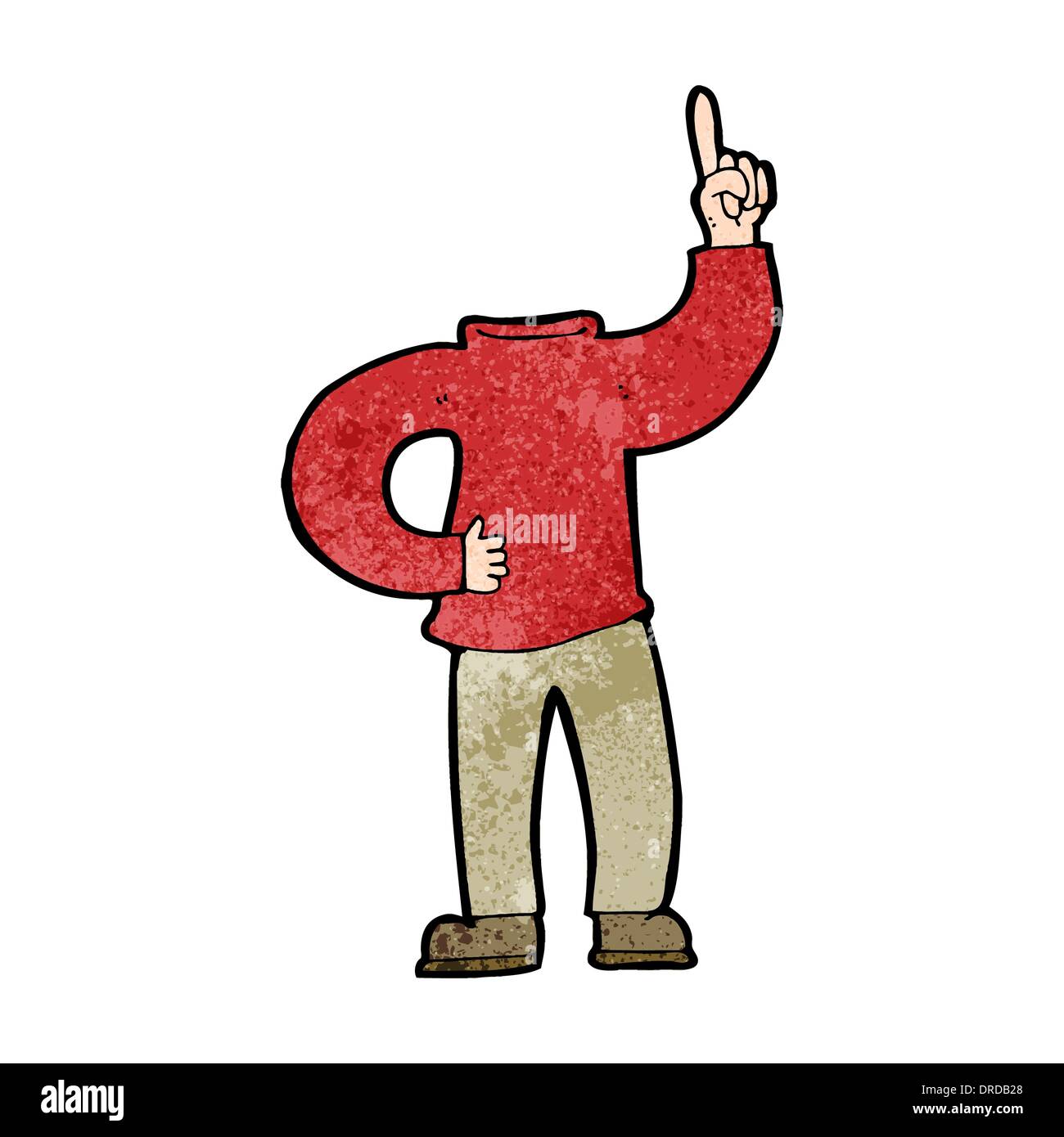 cartoon headless body with raised hand Stock Vector Image & Art - Alamy