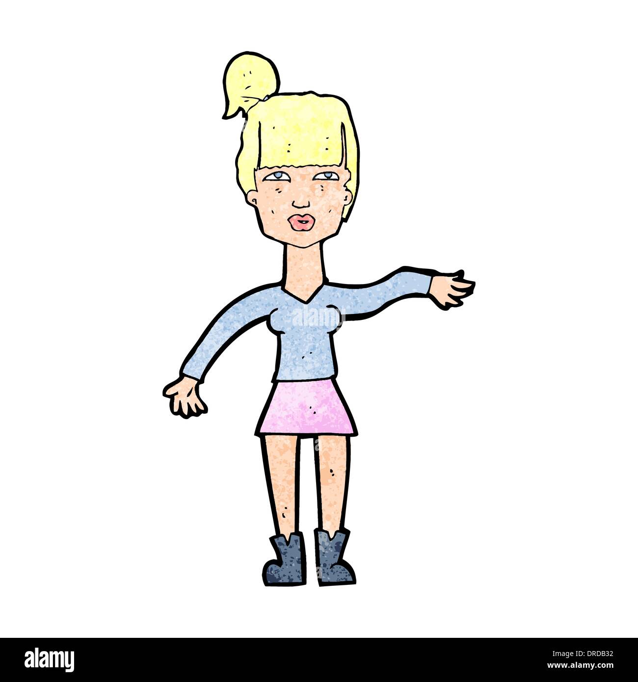 cartoon woman making dismissive gesture Stock Vector Image & Art - Alamy