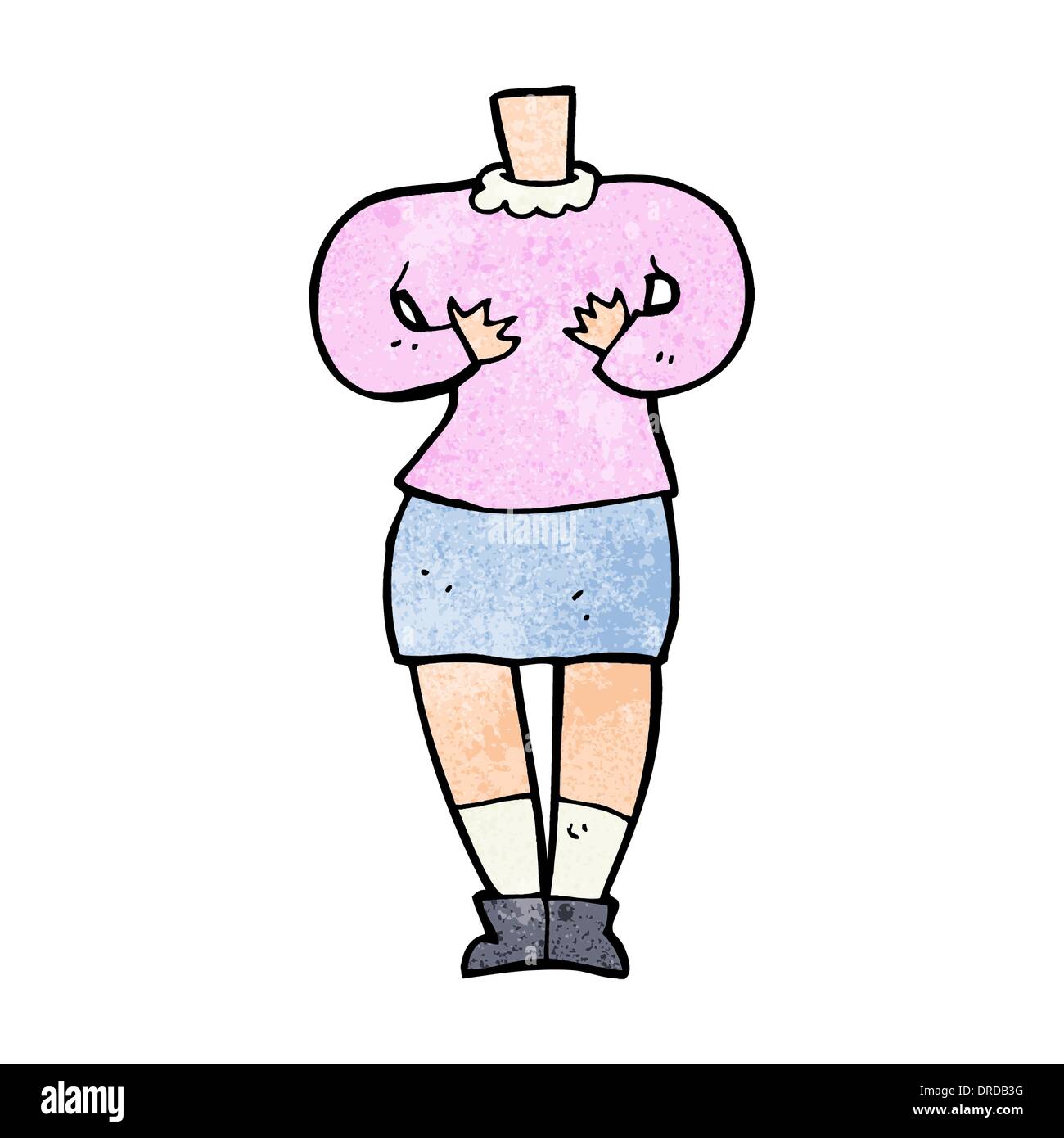 cartoon female body (add photos or mix and match cartoons Stock Vector ...
