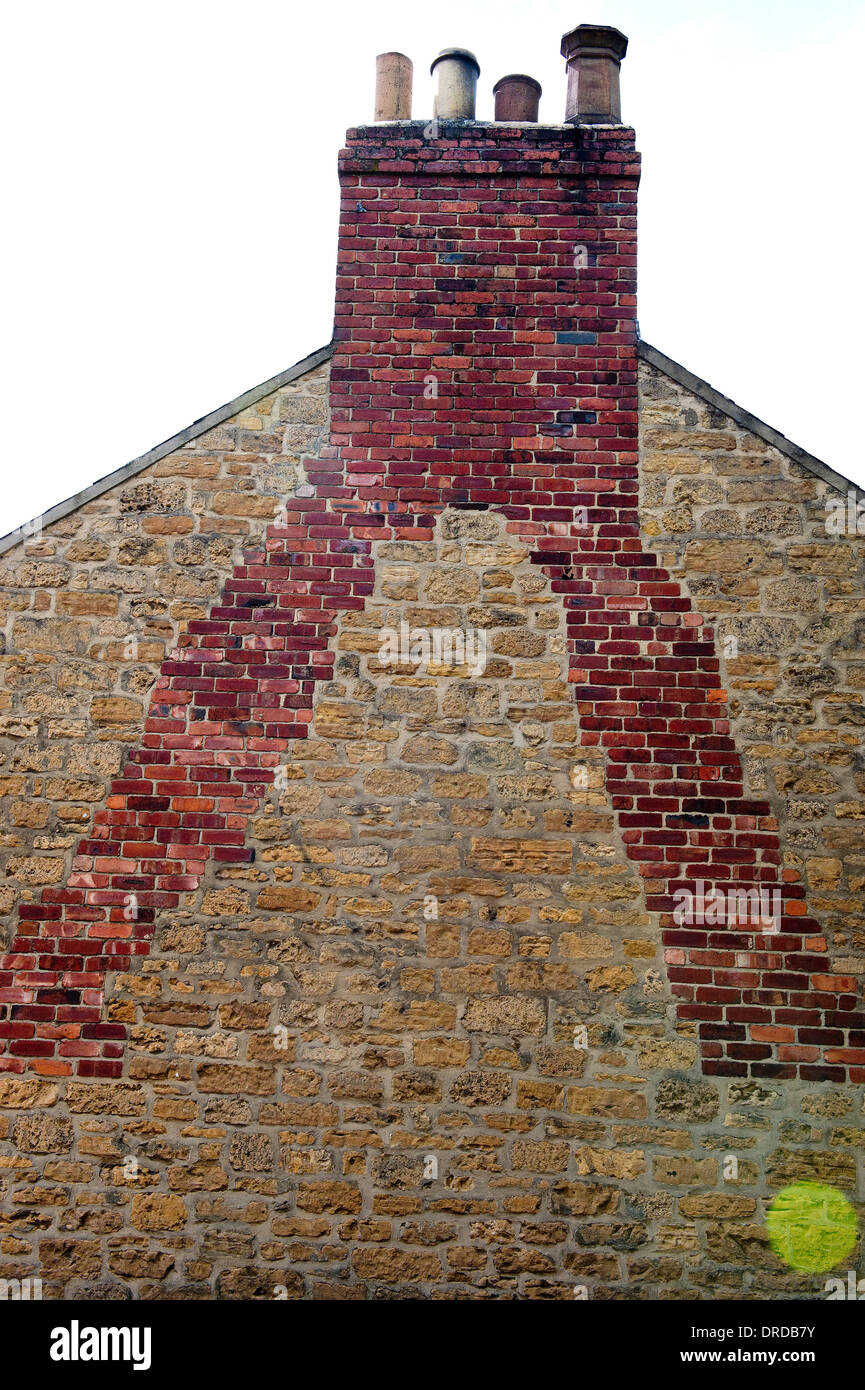 Gable with chimney and brickwork Beamish Open-Air Museum, County Durham ...