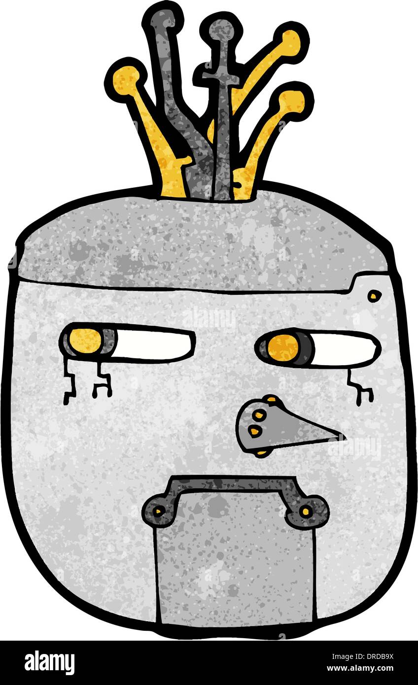 cartoon robot head Stock Vector Image & Art - Alamy