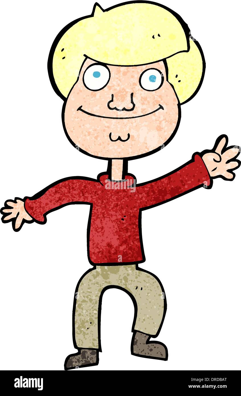 cartoon happy man waving Stock Vector Image & Art - Alamy