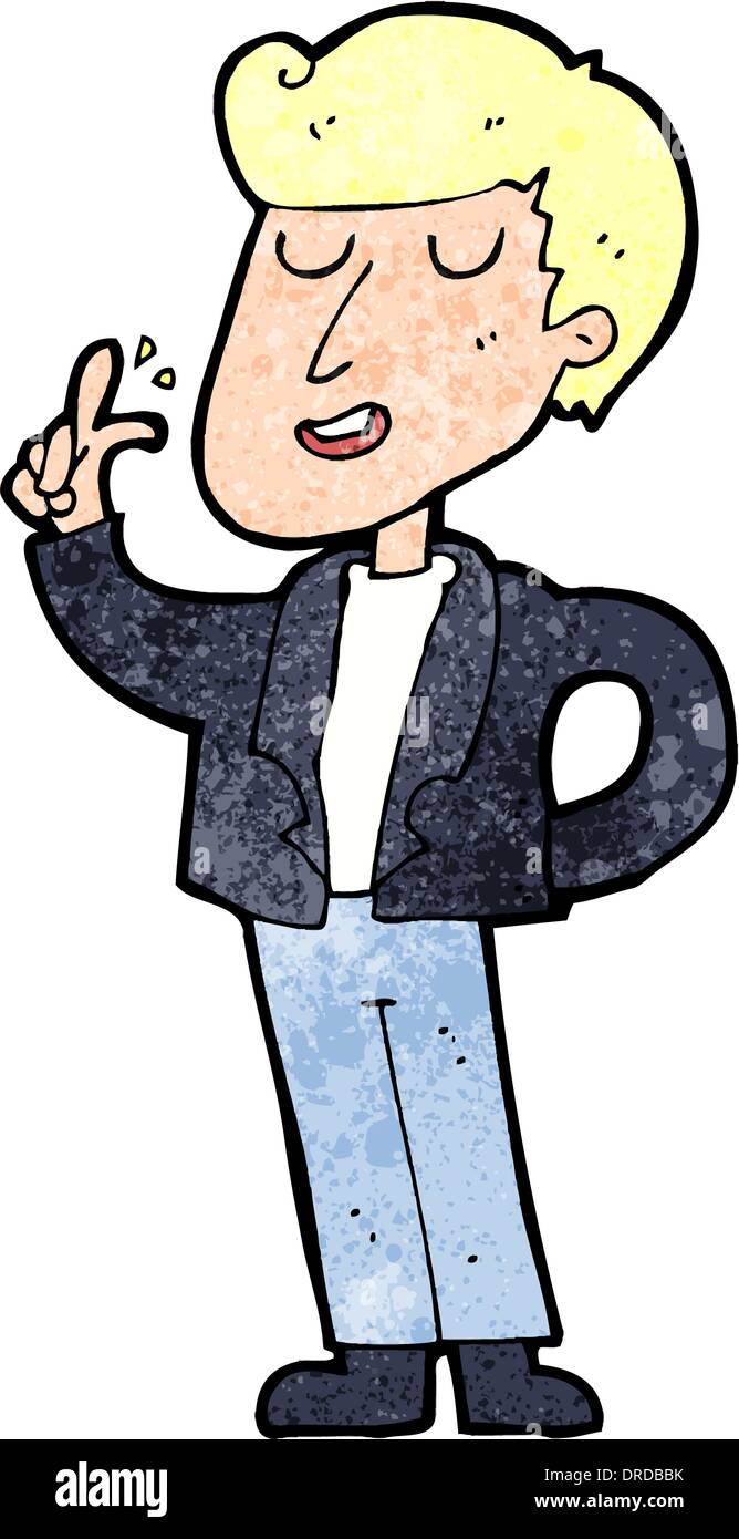 Cartoon Person Snapping Fingers