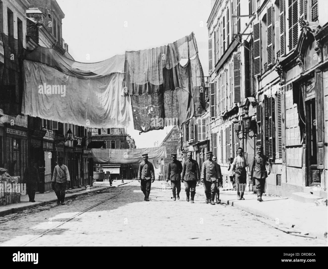 Camouflaged street WWI Stock Photo - Alamy