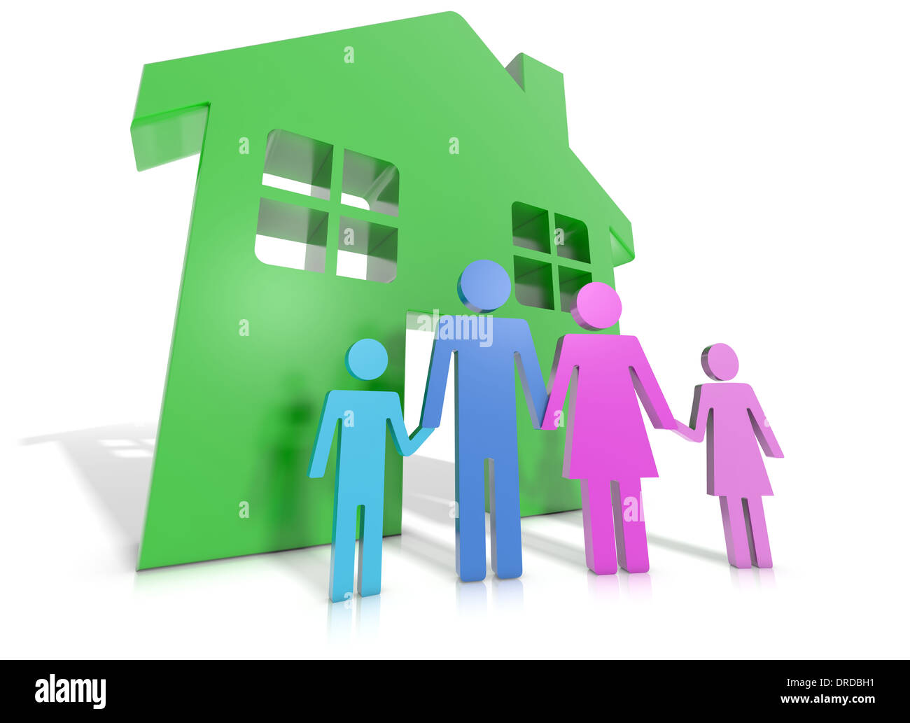 Concept for family house secure and happy Stock Photo - Alamy