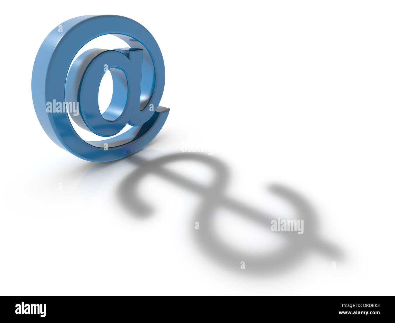 concept for E-Commerce of a email address symbol and a dollar symbol ...