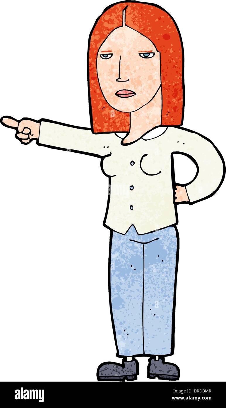 cartoon woman pointing Stock Vector Image & Art - Alamy