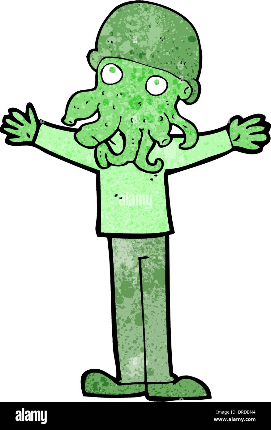 cartoon alien squid face man Stock Vector Image & Art - Alamy