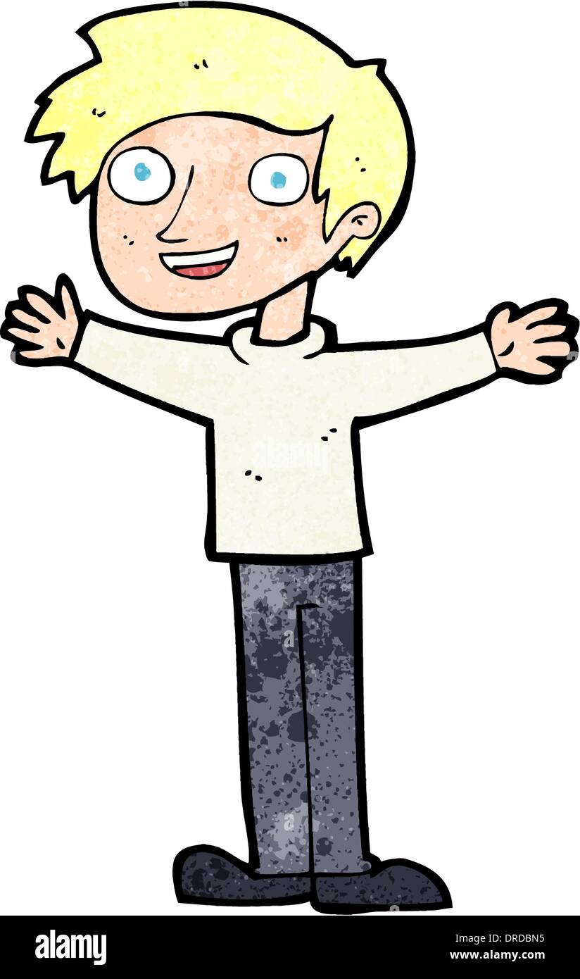 cartoon enthusiastic man Stock Vector Image & Art - Alamy