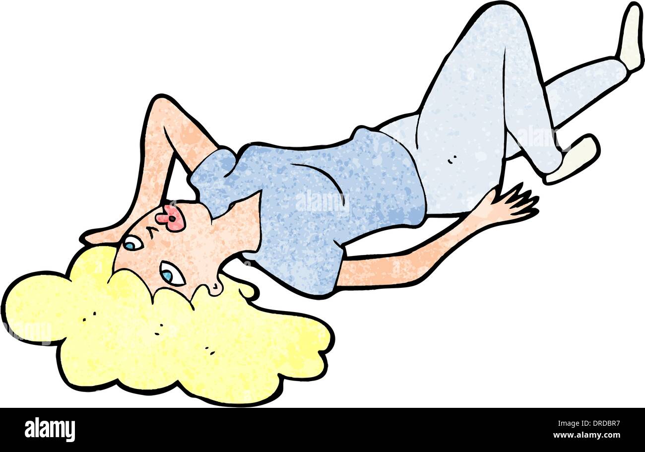 cartoon woman lying on floor Stock Vector Image & Art - Alamy