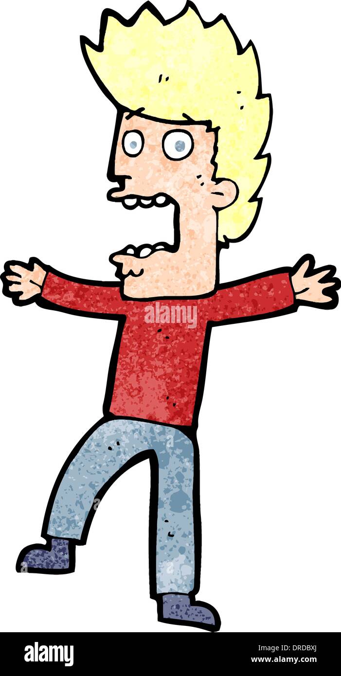 cartoon terrified man Stock Vector Image & Art - Alamy