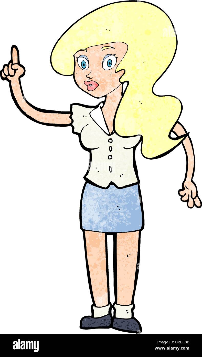 cartoon pretty woman with idea Stock Vector Image & Art - Alamy