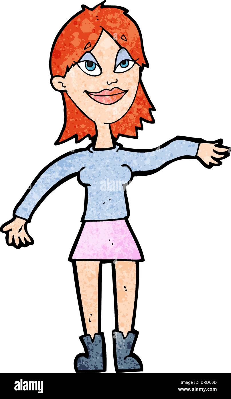 cartoon woman making hand gesture Stock Vector Image & Art - Alamy