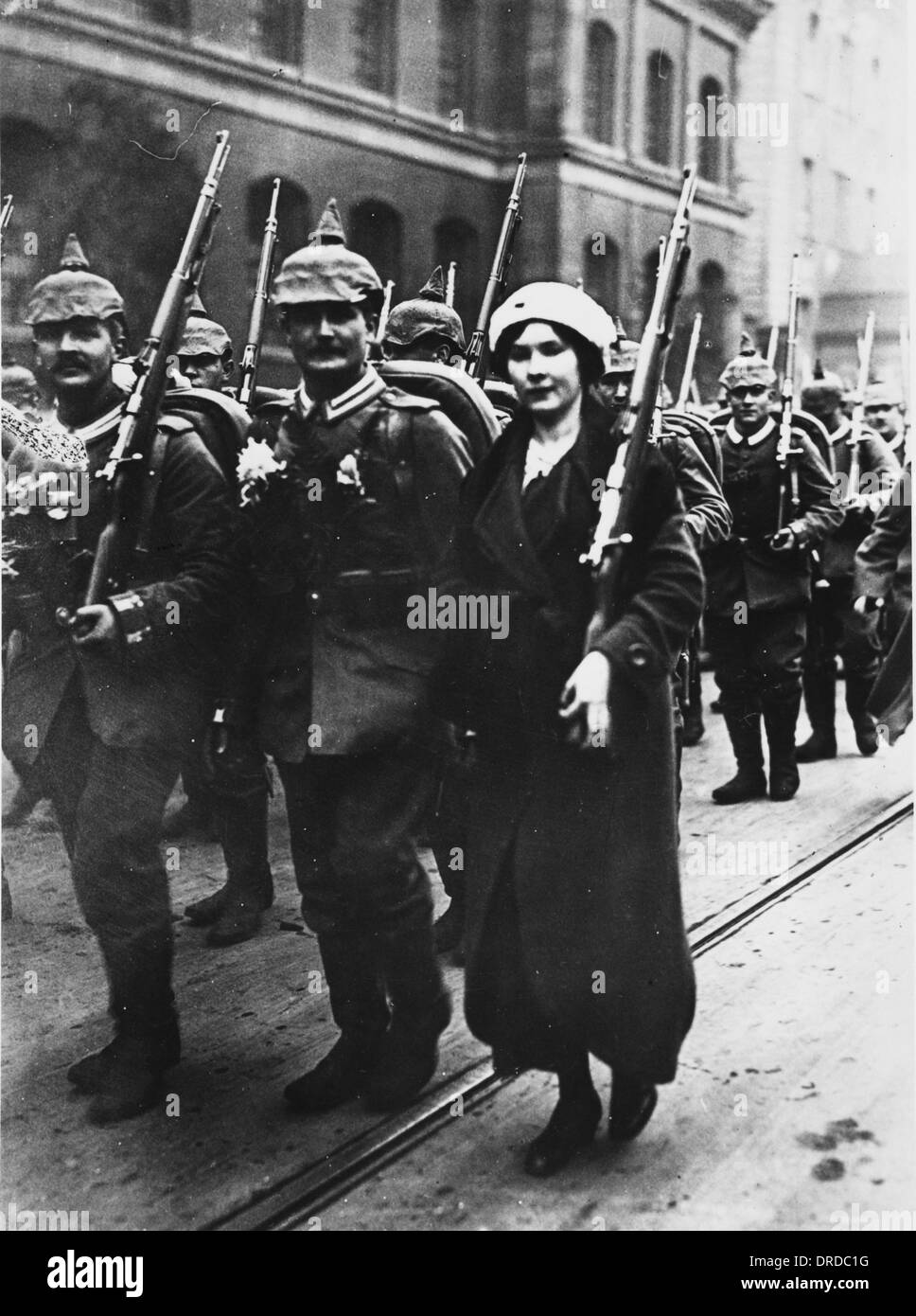 German reserve troops WWI Stock Photo - Alamy