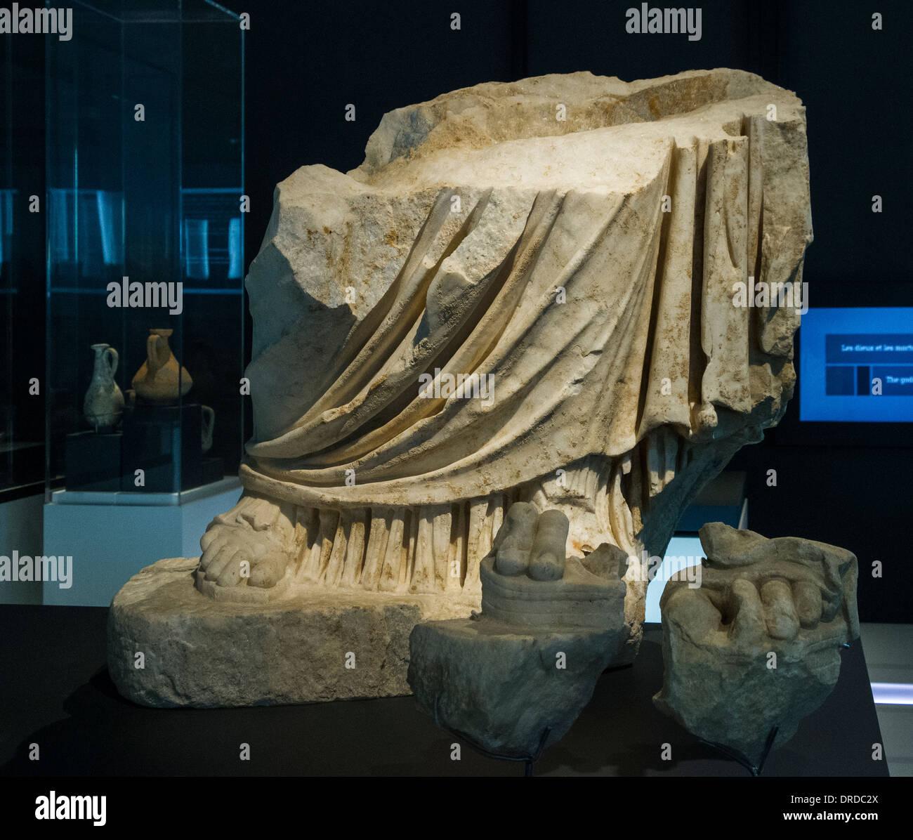 Roman statue, Museum, Alba la Romaine, Rhone-Alpes, France Stock Photo ...