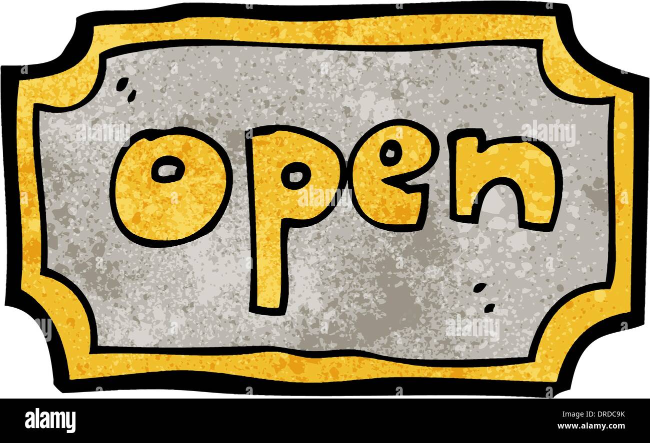 cartoon open sign Stock Vector Image & Art - Alamy