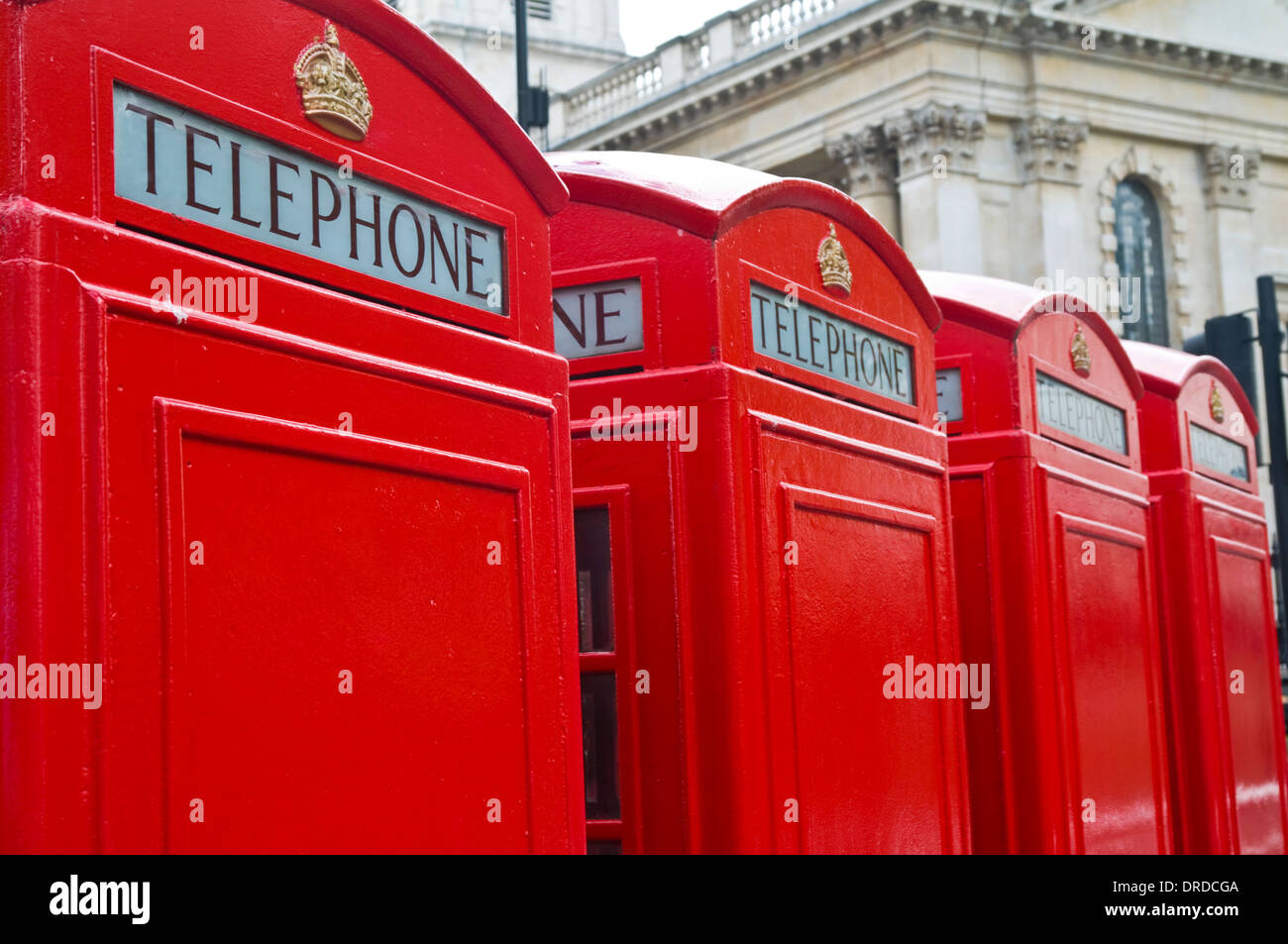 London telephone boxes in Covent Garden Stock Photo - Alamy