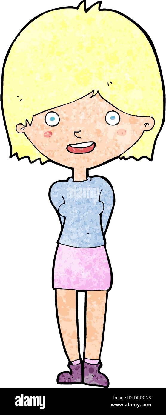 cartoon friendly woman Stock Vector Image & Art - Alamy