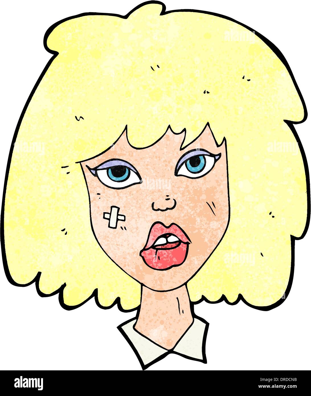 cartoon woman with bruised face Stock Vector Image & Art - Alamy