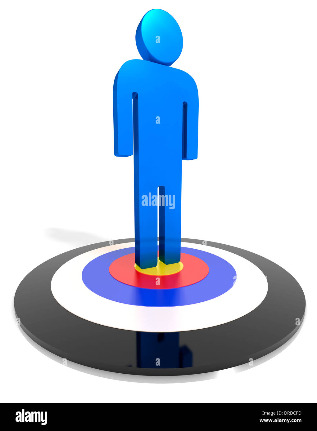 concept of meeting your target isolated on a white background Stock ...