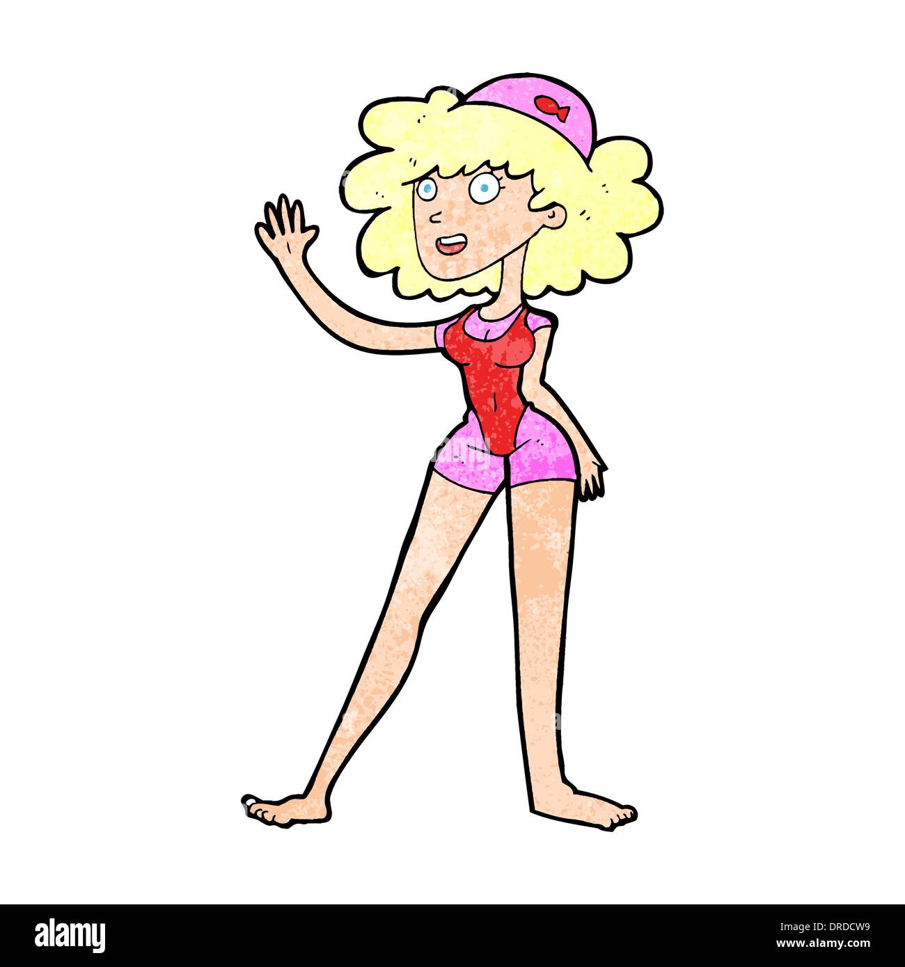 cartoon swimmer woman Stock Vector Image & Art - Alamy
