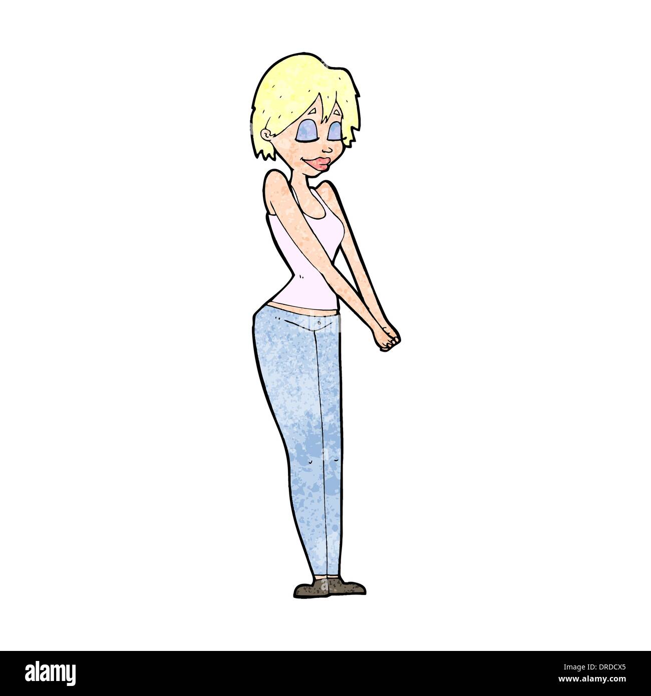 cartoon content woman Stock Vector Image & Art - Alamy