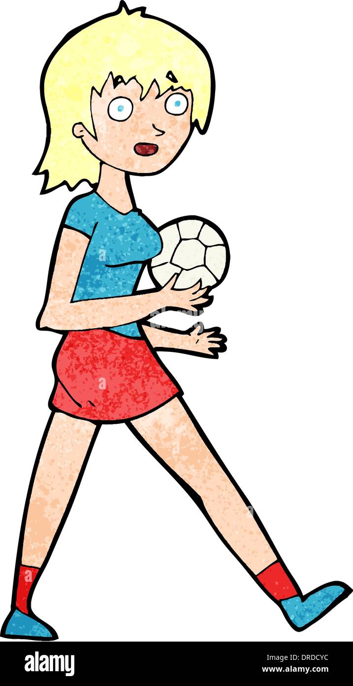 cartoon soccer girl Stock Vector Image & Art - Alamy