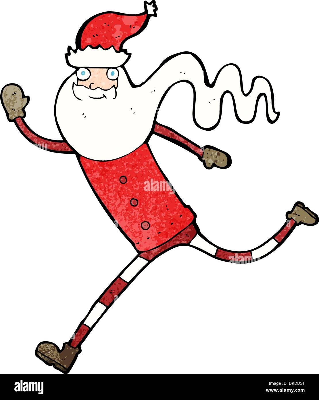 cartoon running santa Stock Vector Image & Art - Alamy