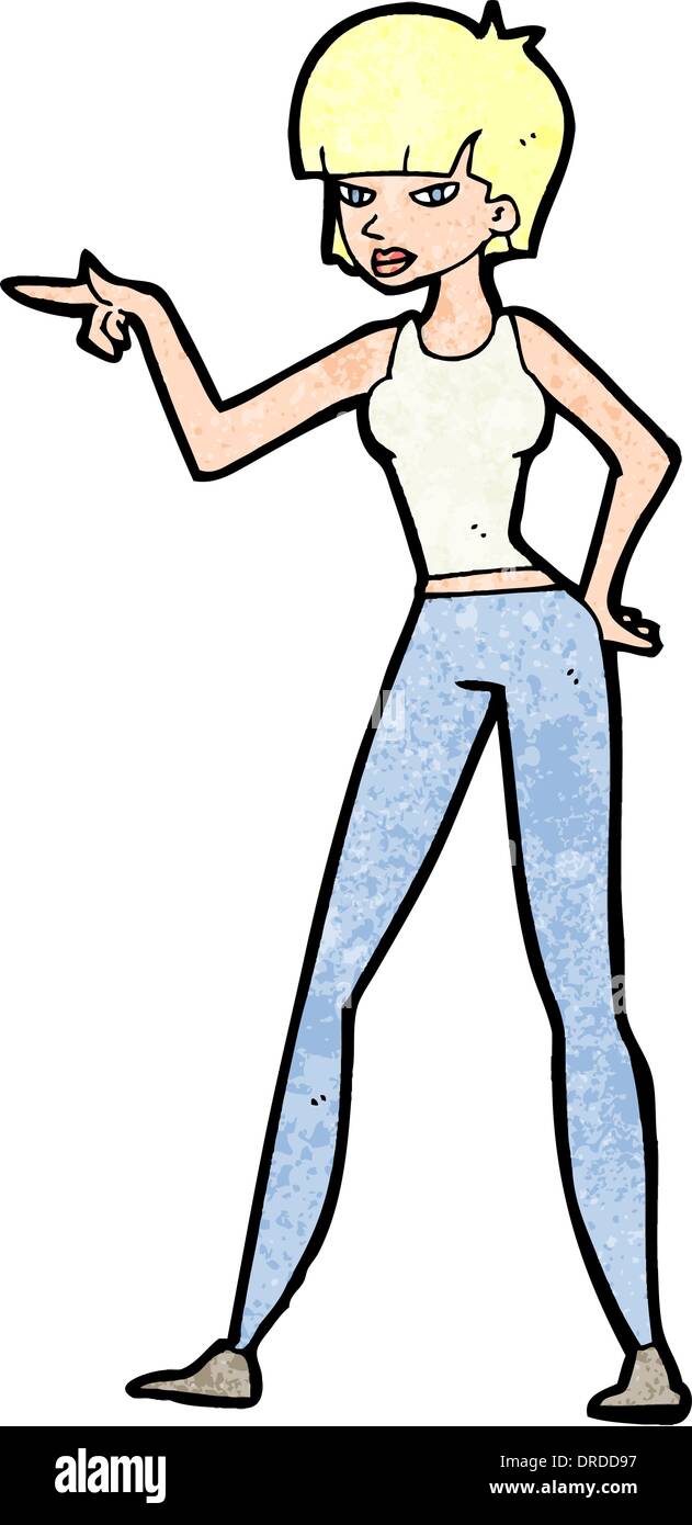 cartoon woman pointing Stock Vector Image & Art - Alamy