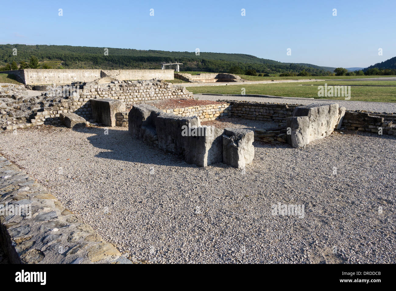 Roman archaeological site, Alba la Romaine, Rhone-Alpes, France Stock ...