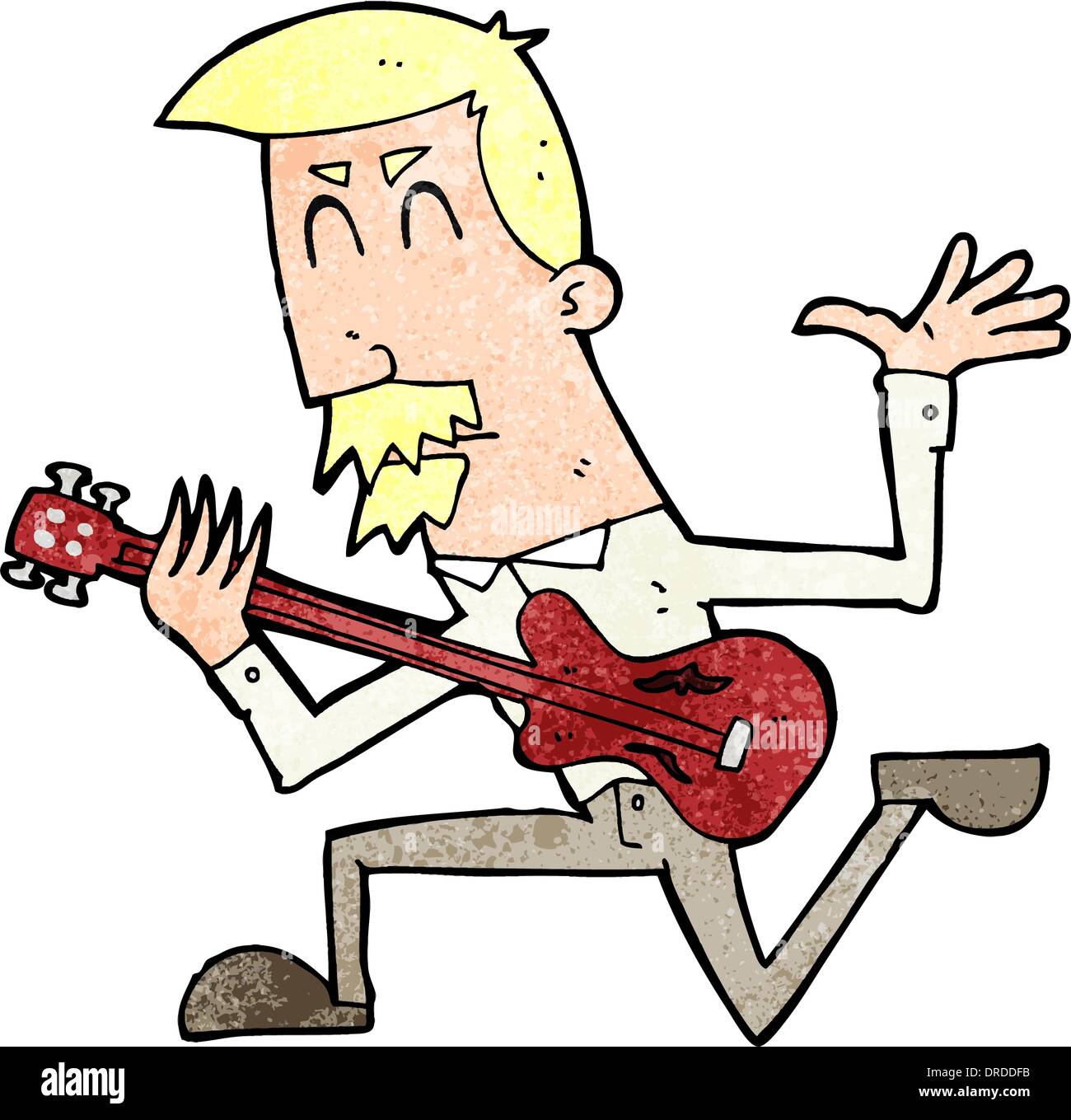 cartoon man playing electric guitar Stock Vector Image & Art - Alamy