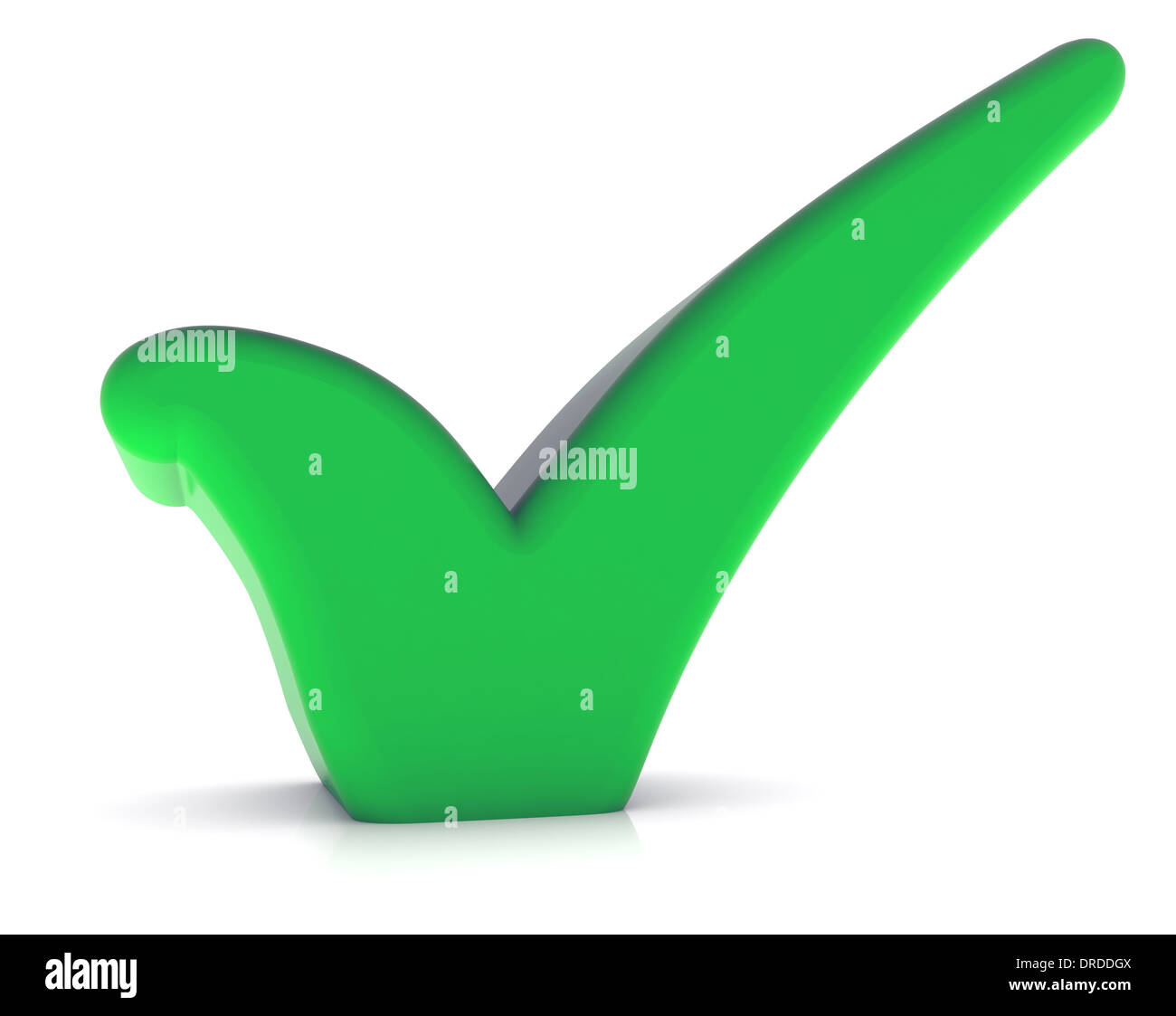 large green check mark isolated on a white background Stock Photo - Alamy