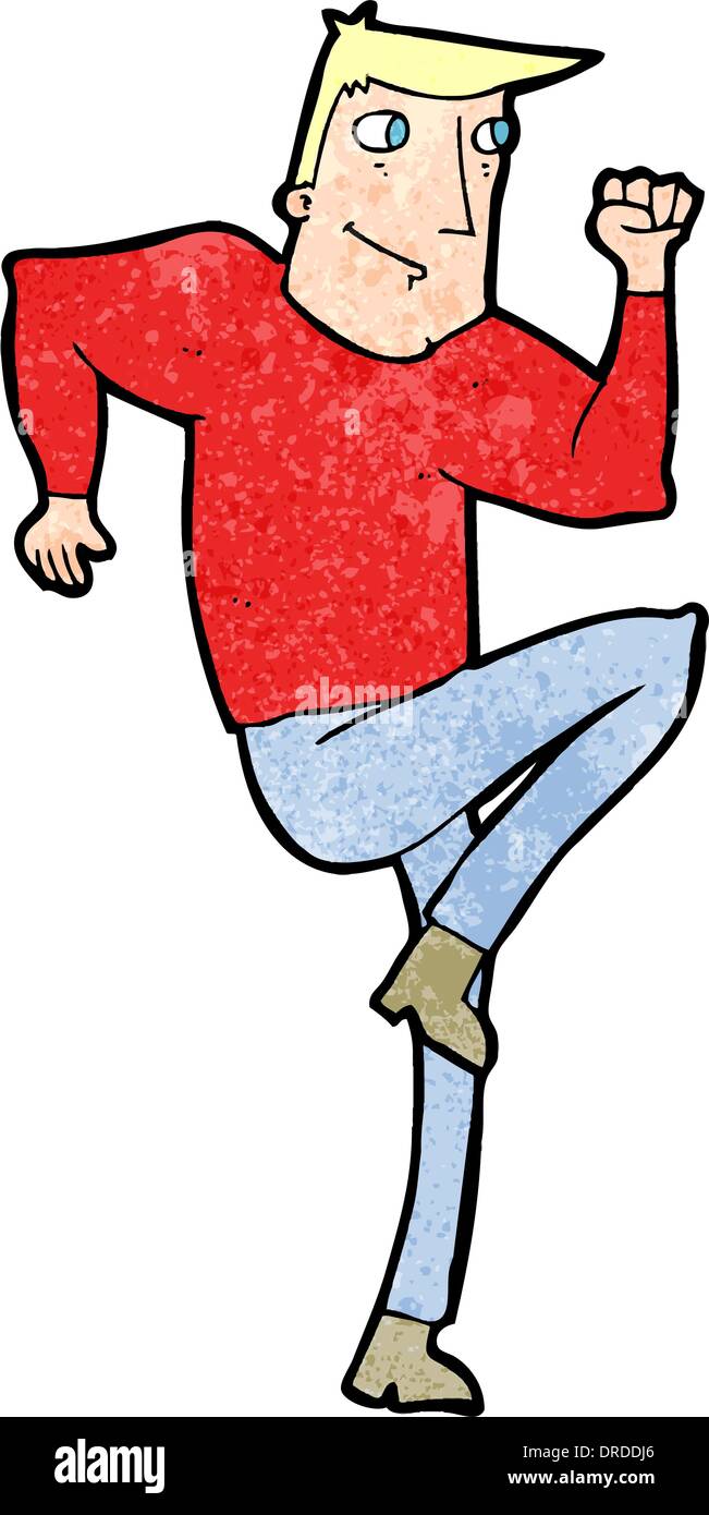 cartoon man jogging on spot Stock Vector Image & Art - Alamy