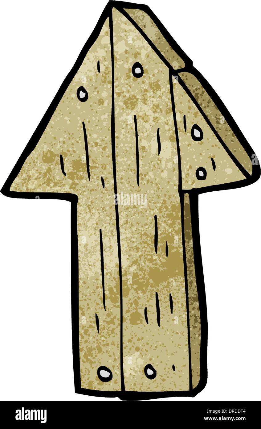 cartoon wooden direction arrow Stock Vector Image & Art - Alamy