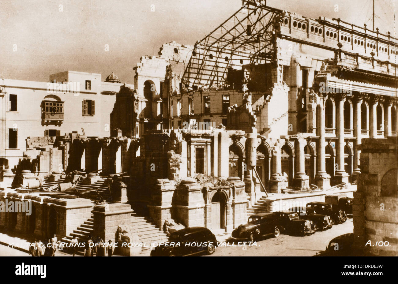 Royal Opera House in Valletta, Malta - Ruins Stock Photo - Alamy