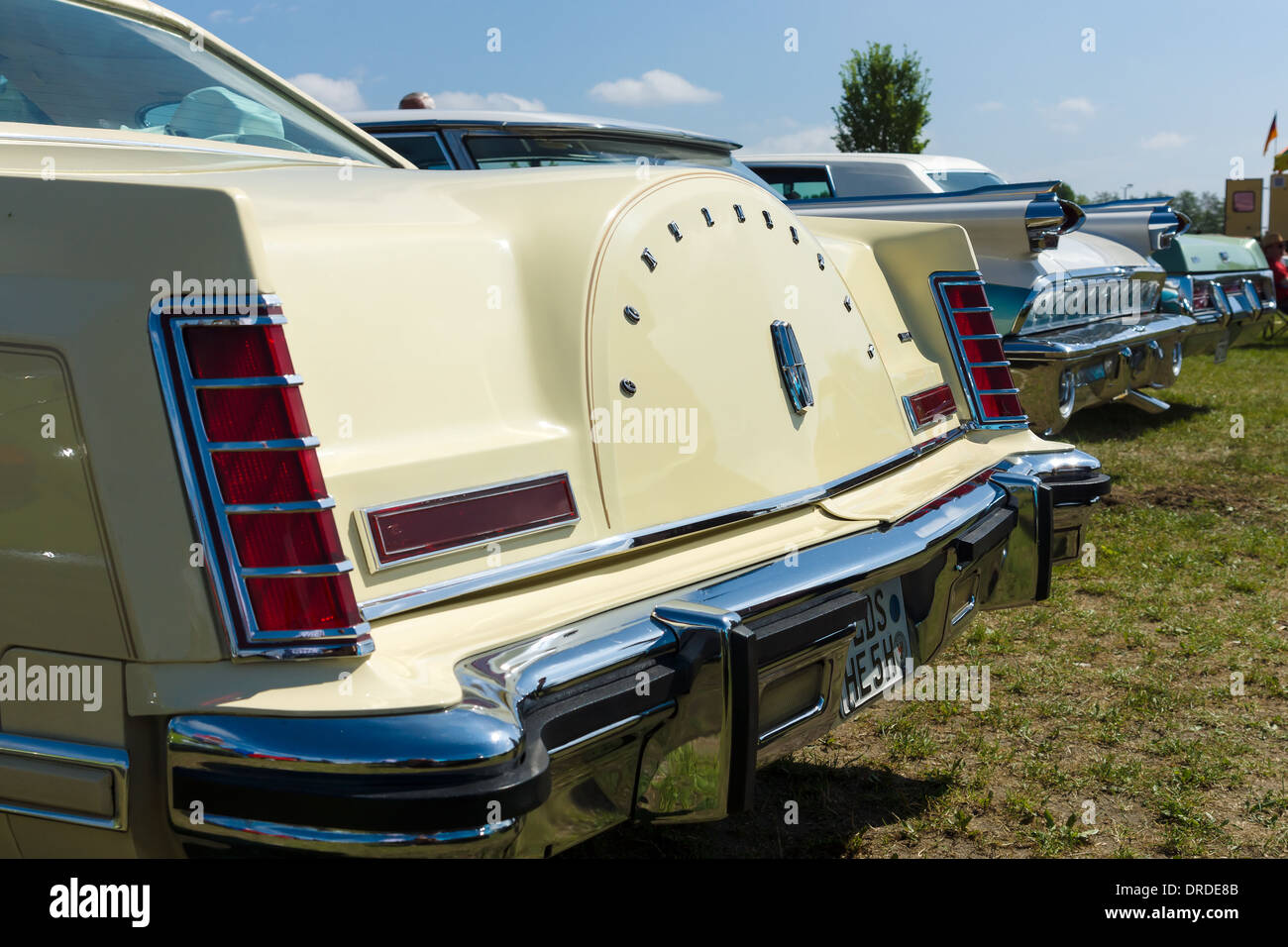 Personal luxury car Lincoln Continental Mark V, rear view Stock Photo ...