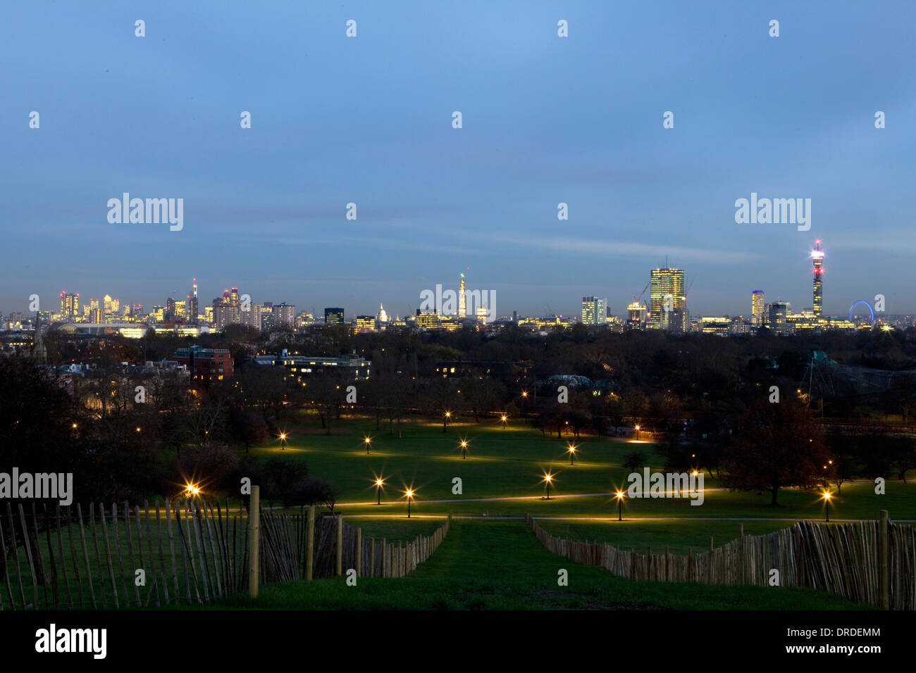 Primrose hill view night hi-res stock photography and images - Alamy