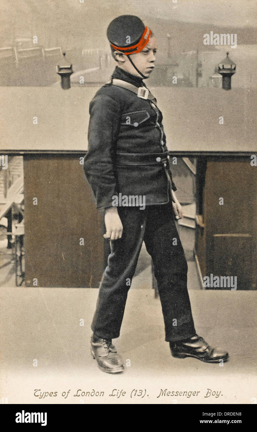 London Messenger Boy Stock Photo - Alamy