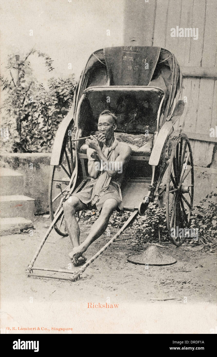 Rickshaw Driver from Singapore Stock Photo - Alamy
