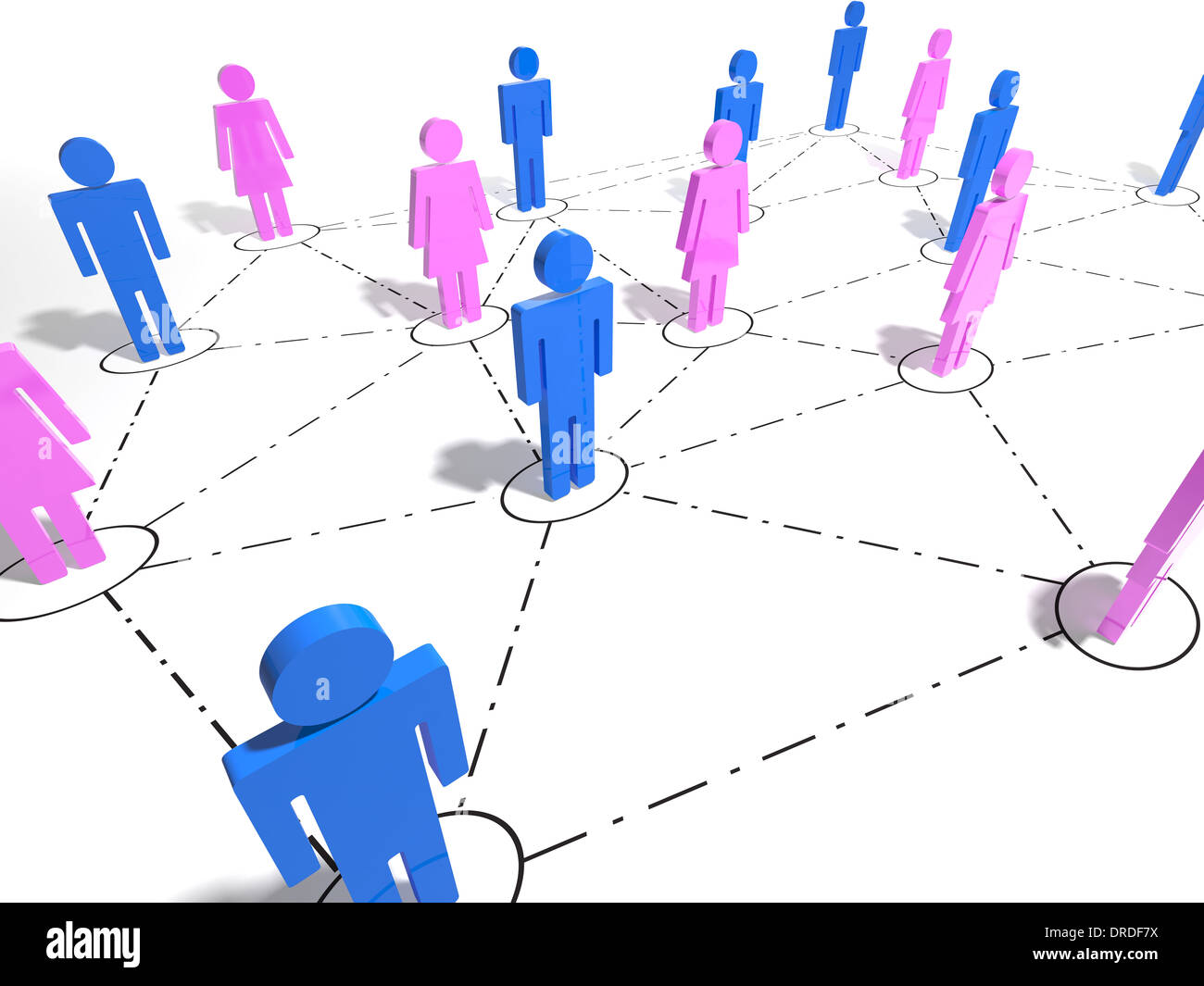 a network of people on a white background Stock Photo - Alamy