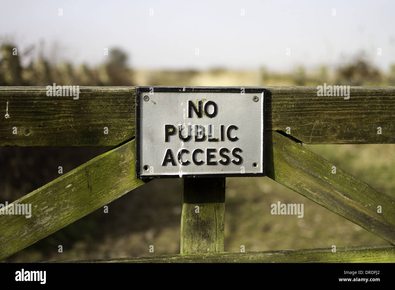 Cast iron sign No Public Access Stock Photo - Alamy
