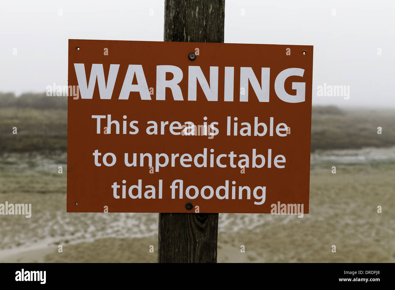 Flood Warning Sign Stock Photo - Alamy