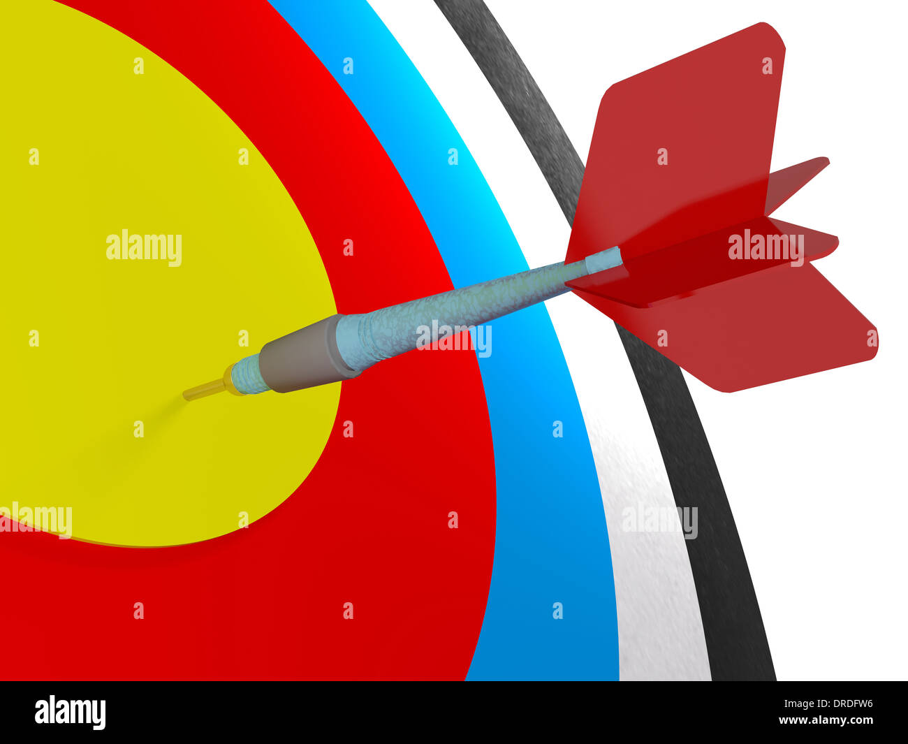 a dart hitting the target Stock Photo - Alamy