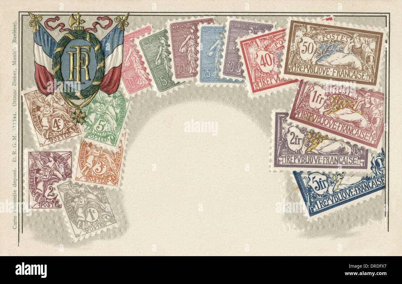 French stamps hi-res stock photography and images - Alamy