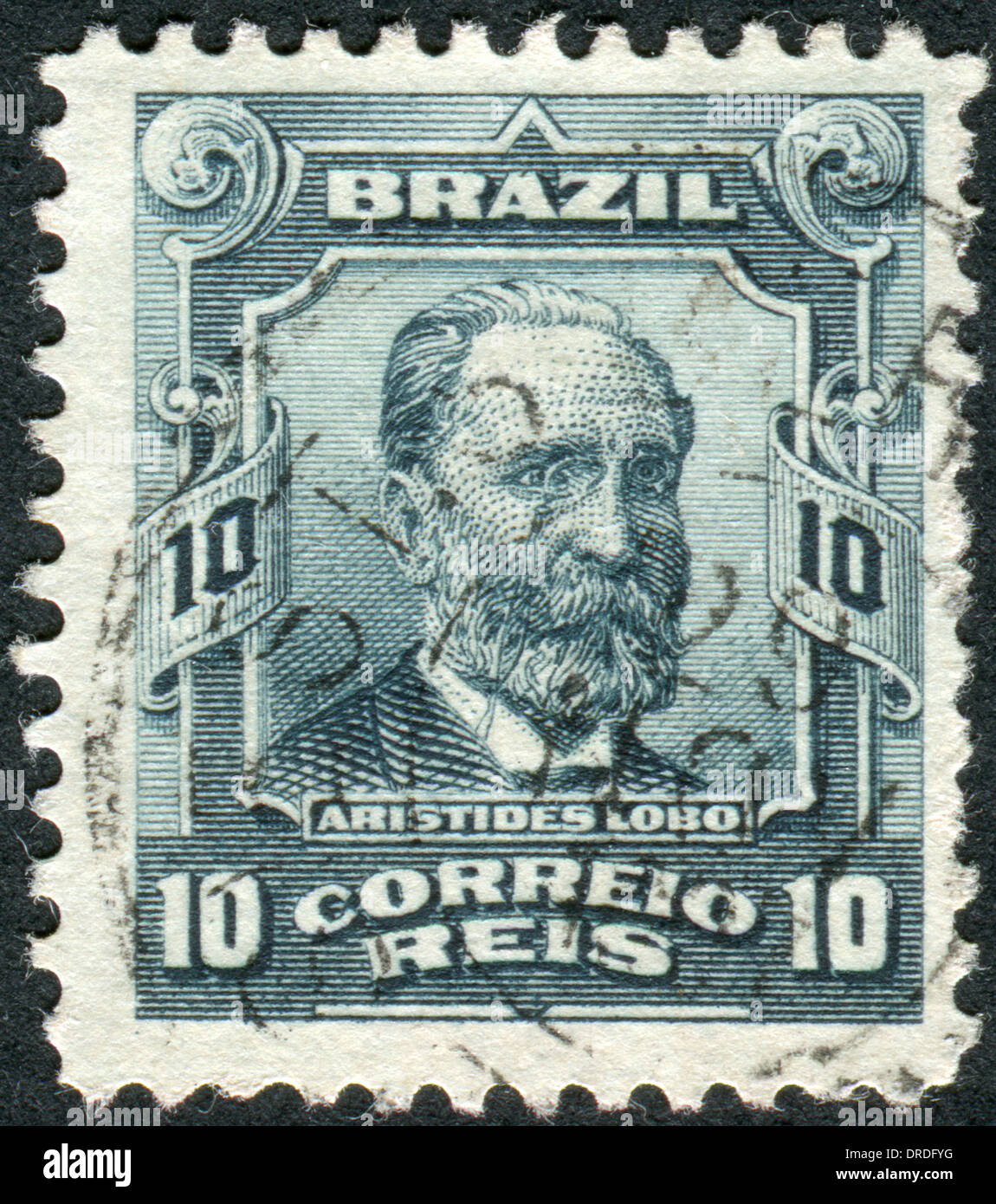 Postage stamp printed in Brazil, shows a lawyer, politician and ...